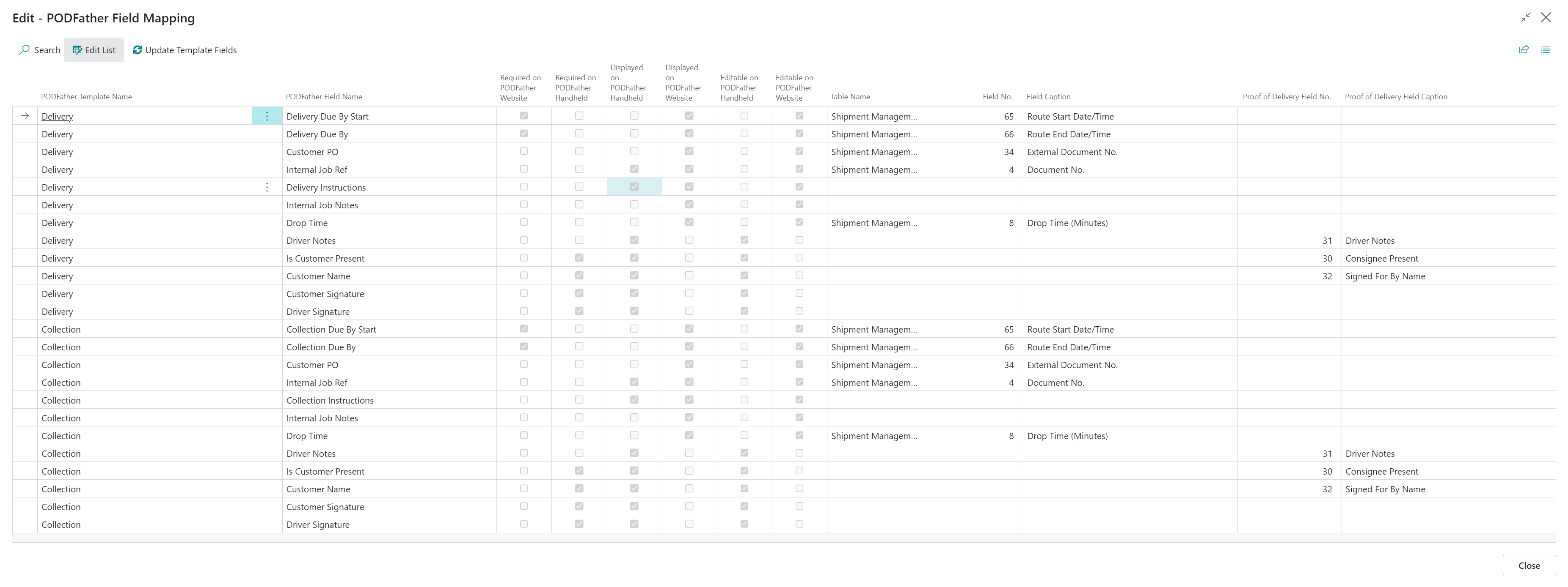 Clever Dynamics - PODFather Field Mapping